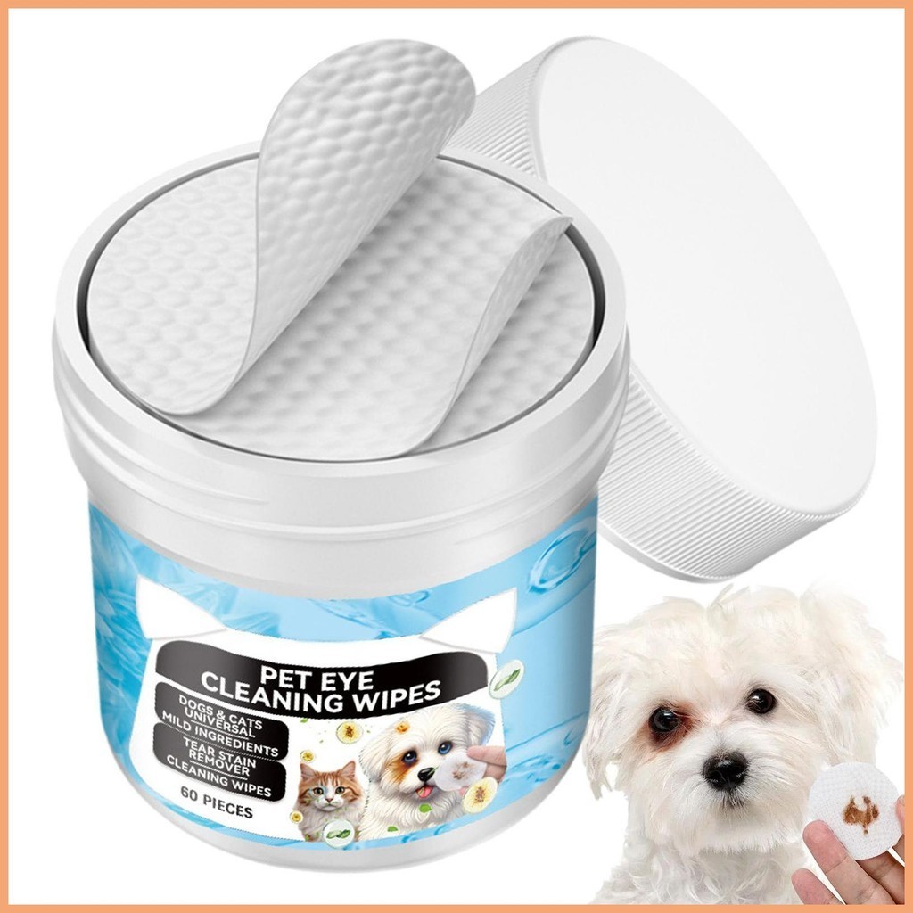 Cat Dog Eye Cleaner Tear Stain Remover Cleaner 60pcs Unscented Gentle ...