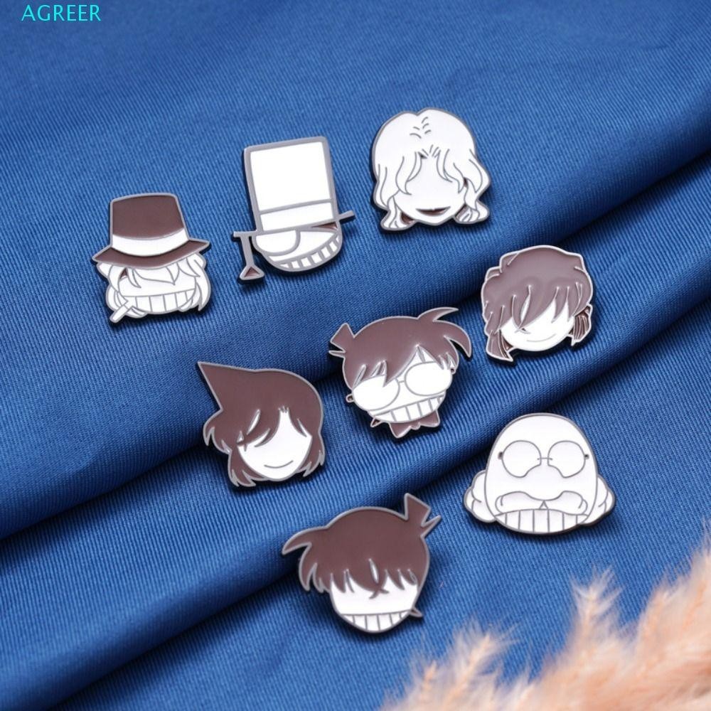AGREER Detective Conan Badge, Kid Gin Kid the Phantom Thief Brooch ...
