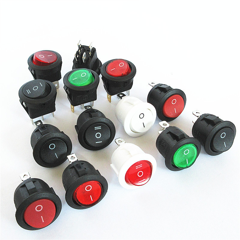 20MM Round Switch Push Button 4/3/2 Pin Two-speed Three-speed KCD1 ...