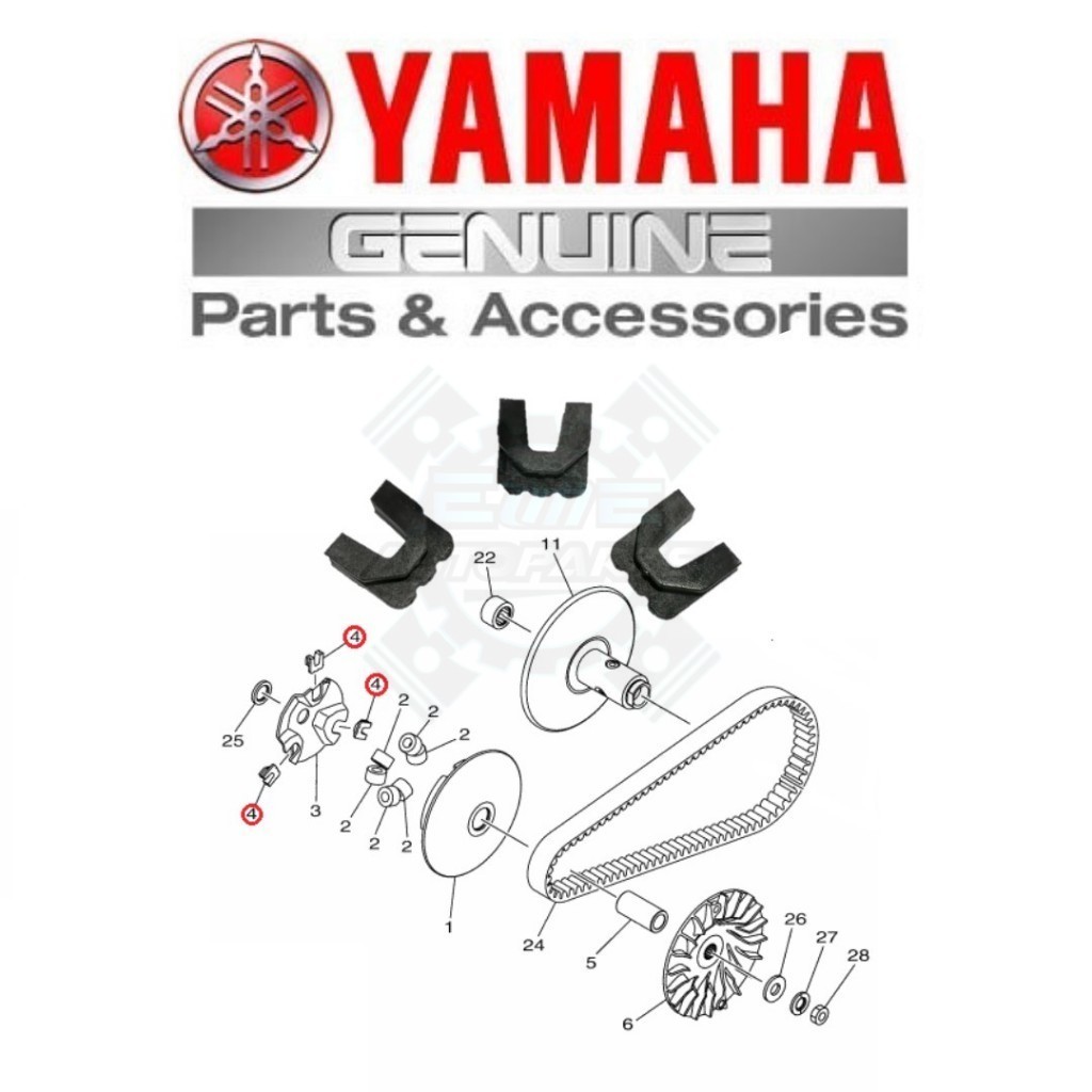 U-Slider Cam [ 44D-E7653-00 ] 100% Original Yamaha Nvx155 / Aerox155 ...