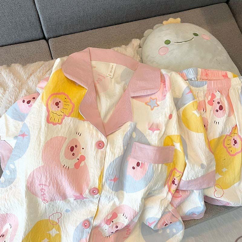 Ruby pajamas with breast pads, women's cloud cotton short-sleeved ...