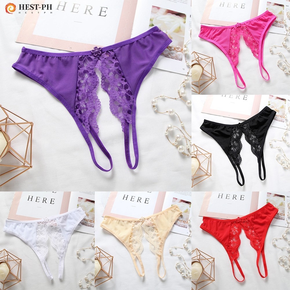 [ELEA]Sexy Women Lace Thong G-string Panties Lingerie Underwear ...