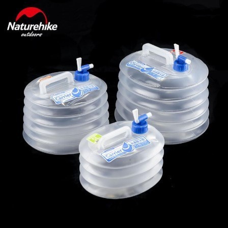 Naturehike 5L, 10L, 15L Portable Lightweight Folding Water Container Drinking Water Carrier ...