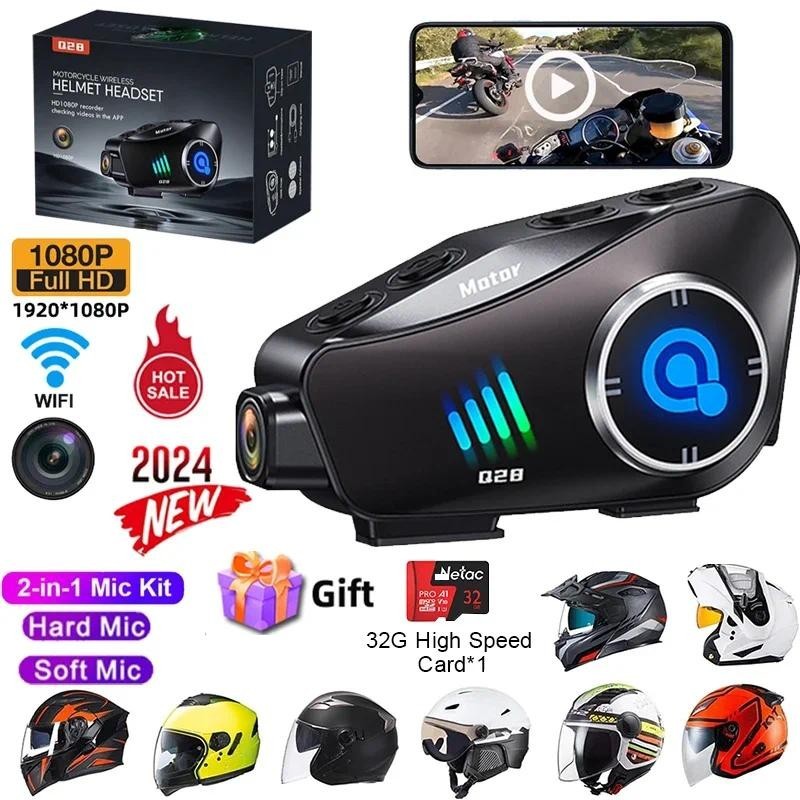 Q28 max Motorcycle Helmet Dash Cam Bluetooth Headsets Handsfree ...