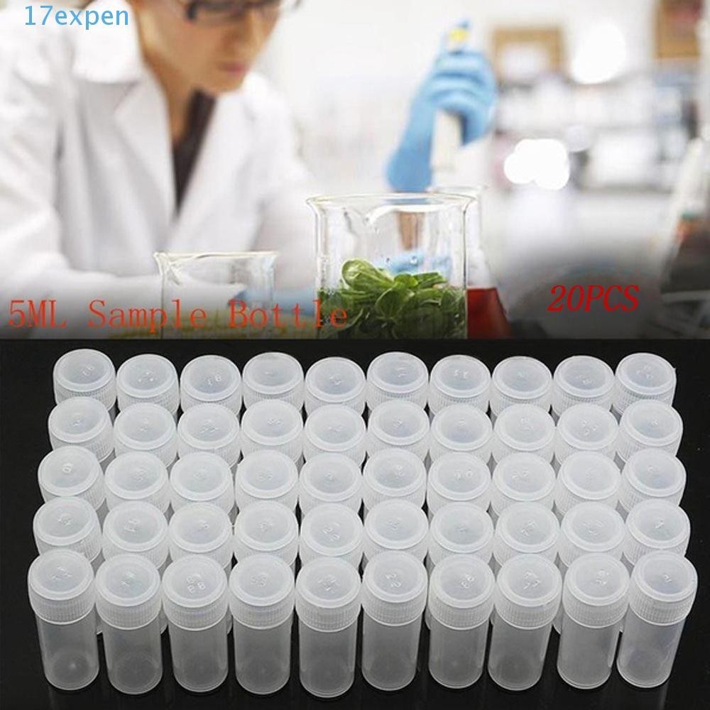 EXPEN Sample Bottle Clear Plastic Pill Storage Pill Containers Vial ...