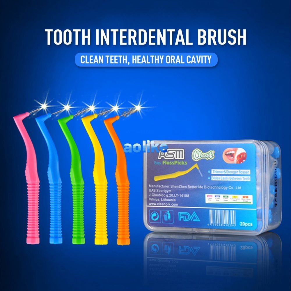 20 Pcs Tepe Angle Interdental Teeth Brushes Oral Care Toothpick ...