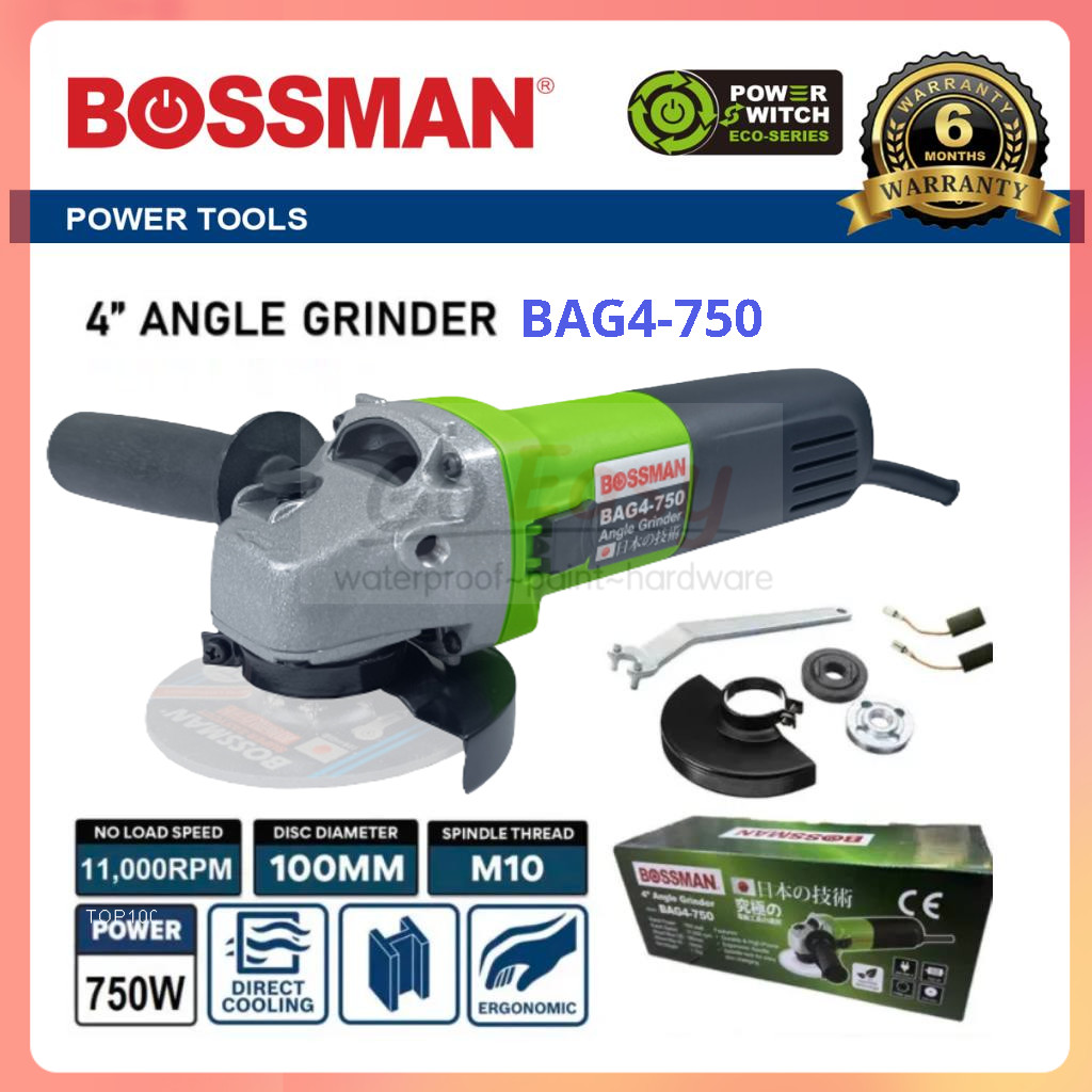 BAG4-750 BOSSMAN 4" Angle Grinder 750W Cutting Grinding Polishing ...