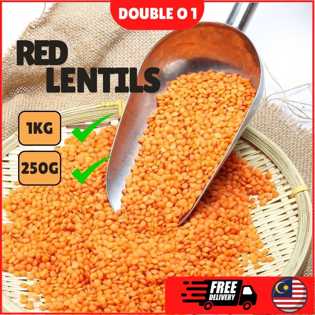 DOUBLE O 1 Masoor Dhal Kacang Dhal Merah Red Football Lentils Red ...