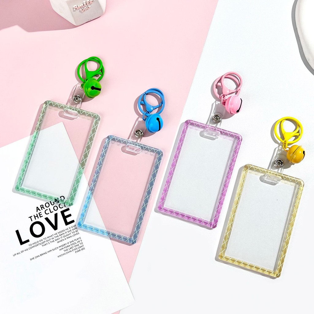 2024 New Style Transparent Simple PS Plastic Hard Slide Card Holder ...