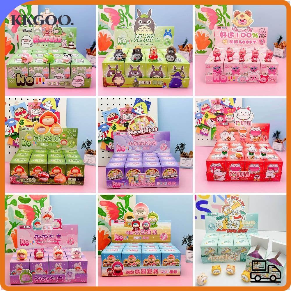 KKGOO 12 box/set Box, Pop Bean Totoro Anime Cartoon Figure Model, Loopy ...