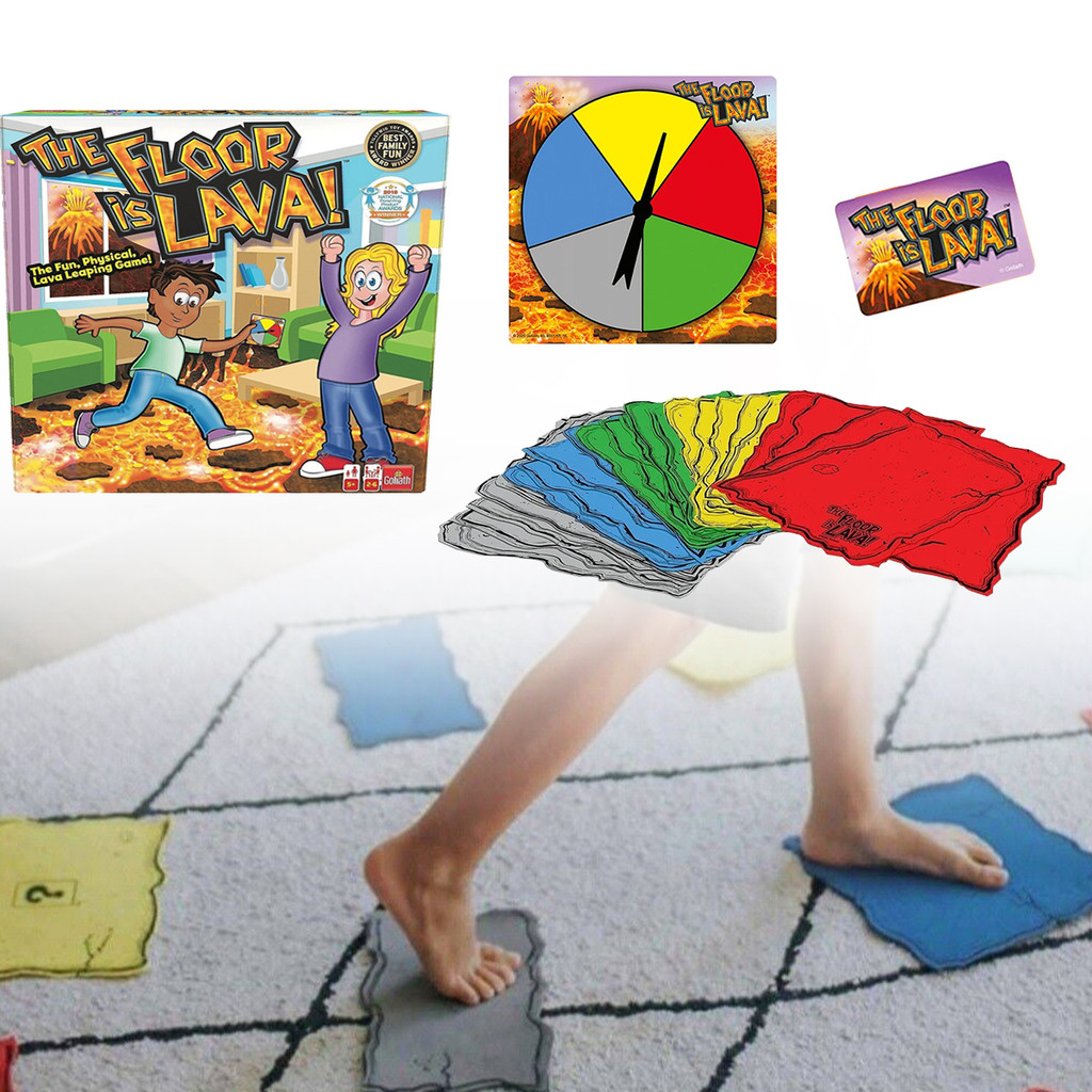 FUN The Floor Is Lava Board Game Volcano Family Party Turntable Card ...
