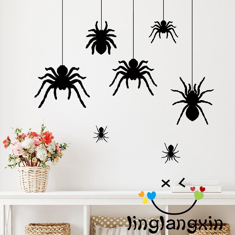 LLX-Halloween Spider Stickers Spider Clings Decals Decor for Wall ...
