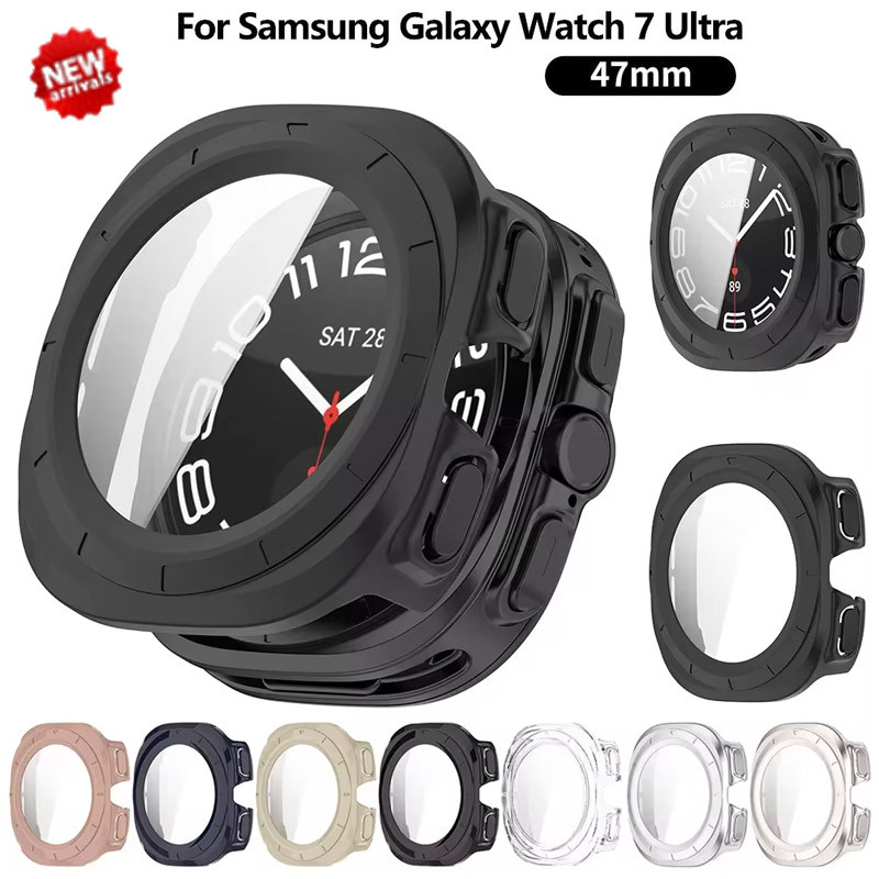 PC Case for Samsung Galaxy Watch 7 Ultra 47mm Tempered Glass Film ...
