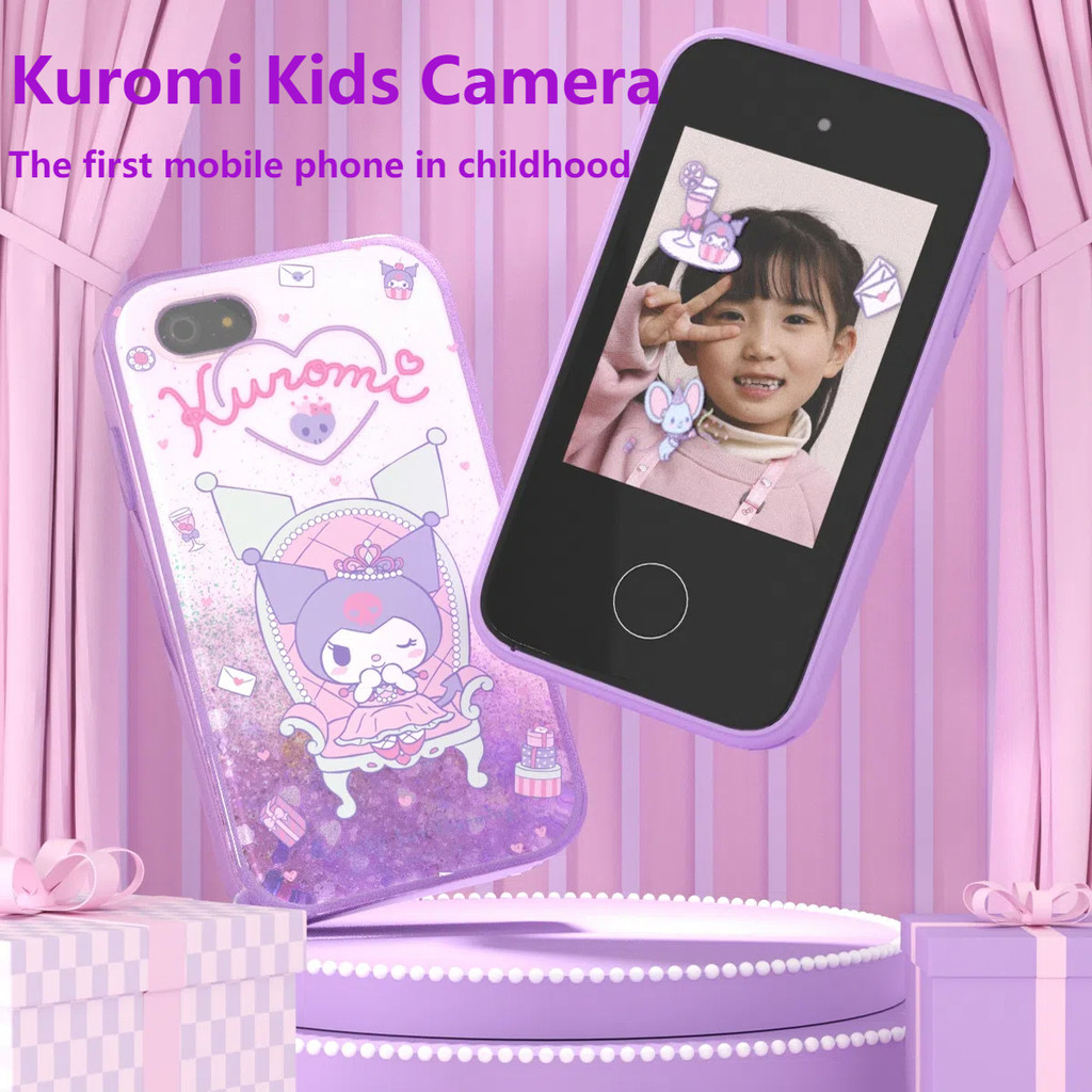 [2024 New Style] Sanrio Kuromi Mini Camera, Touch Screen Children's ...