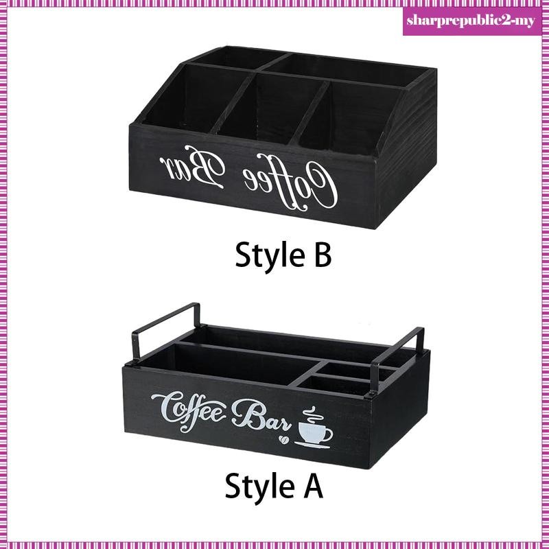 [SharprepublicefMY] Coffee Station Organizer,Wood Coffee Holder,Coffee ...