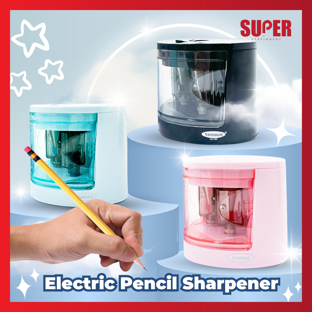 [Super Stationery] YOSOGO Pengasah Pensel Automatik Electric Automatic ...