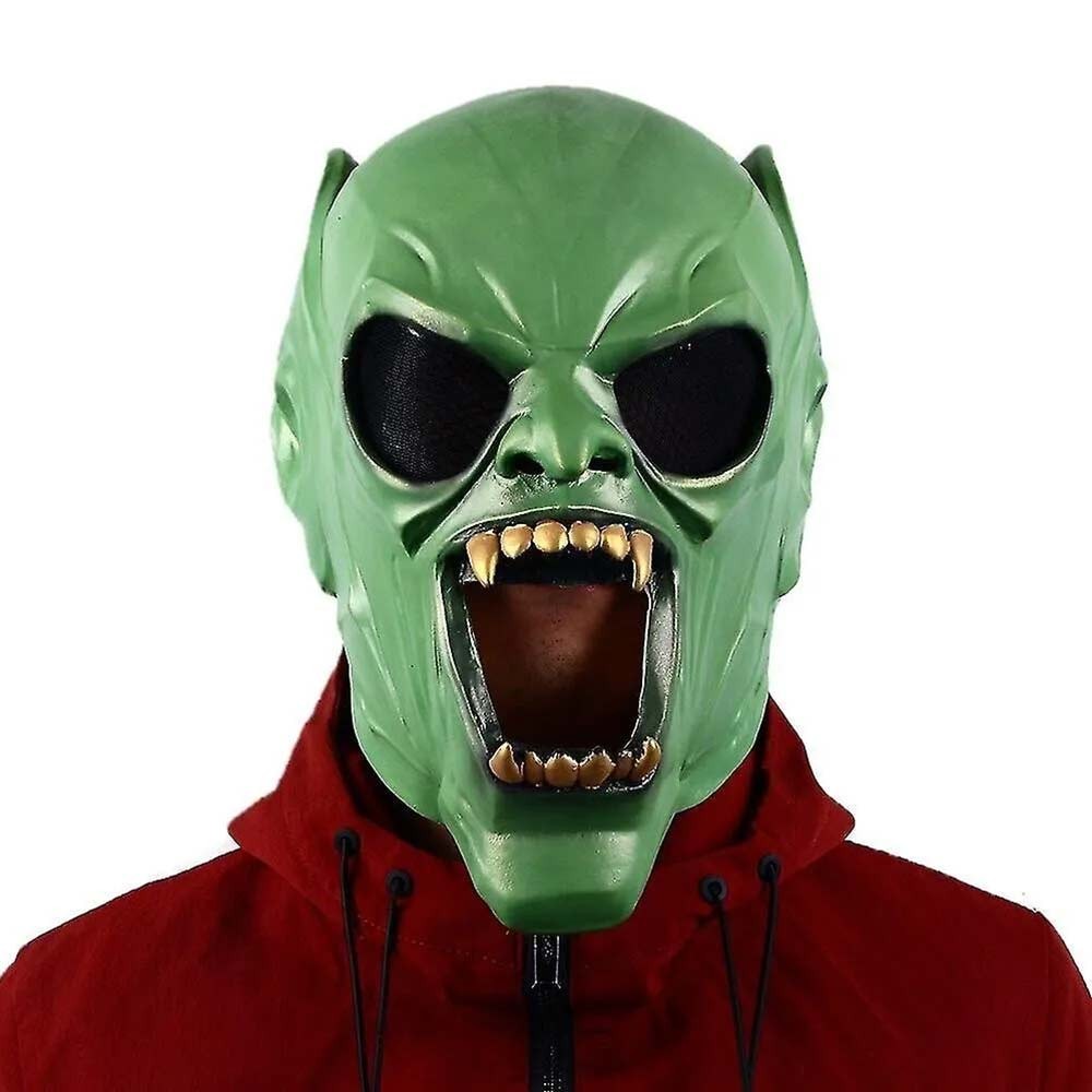 Scary Green Goblin Devil Full Face Masks Halloween Party Show Role-Play ...
