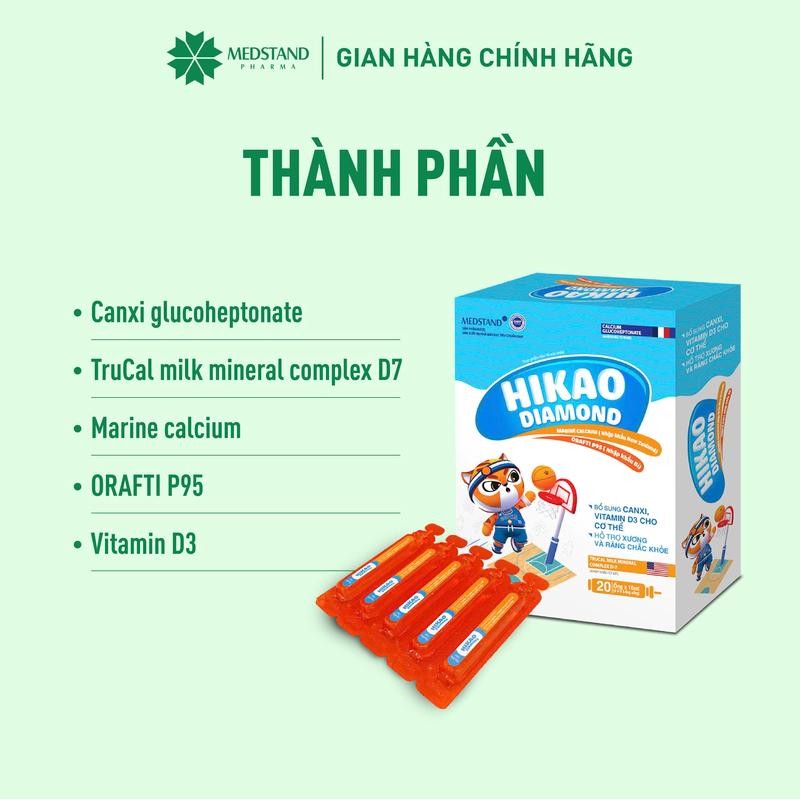 Hikao Diamond supplements calcium and vitamin D3, K2-MK7 for children ...