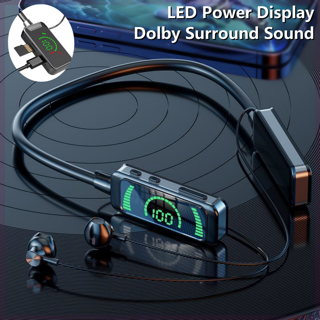 Bluetooth 5.4 Earphones LED Display HiFi Sound Earbuds Wireless ...