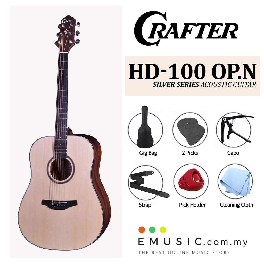 Crafter Silver Series HD-100/OP.N Acoustic Guitar - Dreadnought ...