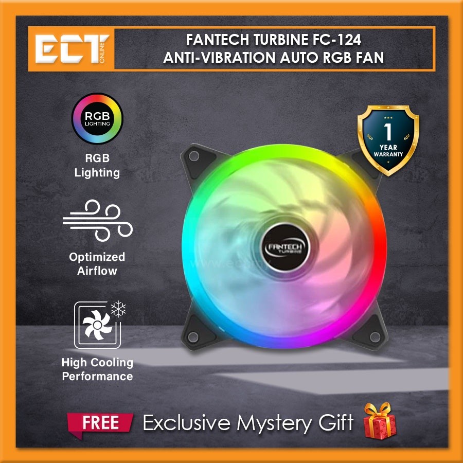 Fantech FC-124 Turbine Anti-Vibration Auto RGB Fan | Shopee Malaysia
