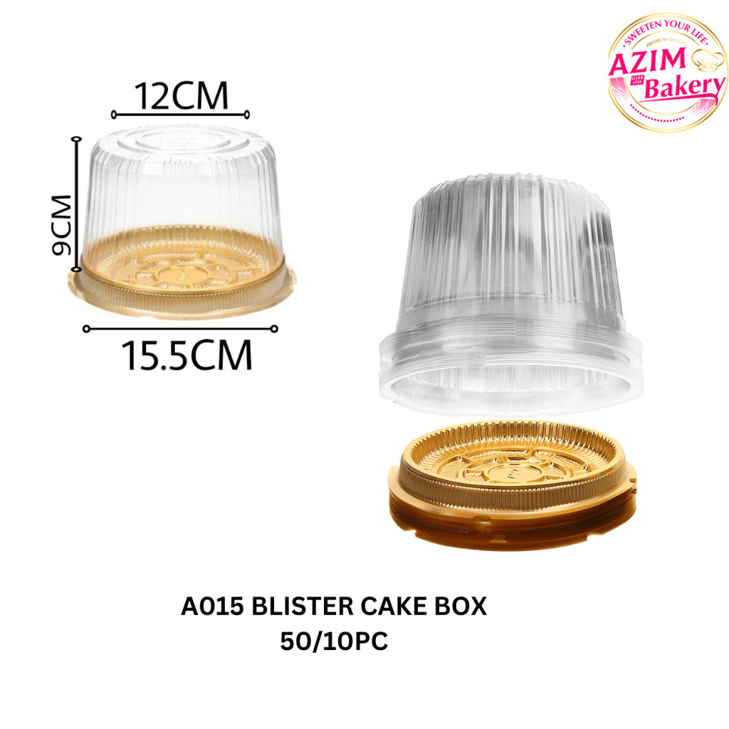 A015 Round Blister 5INCH Box 50PCS | 10PCS Transparent Round Cake Box ...