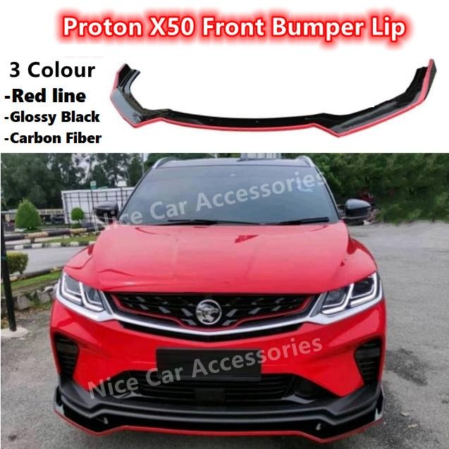 Proton X50 Car Sporty Front Lip Body kit 3 Colour Accessories Chrome ...