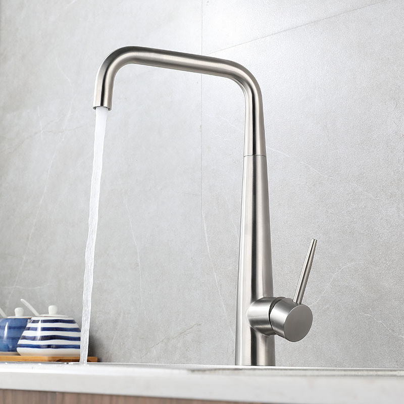 Hot and Cold Water Stainless Steel Kitchen Sink Faucet with 360 ...