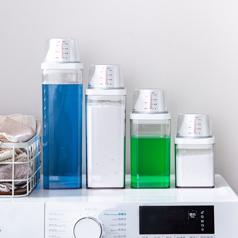700/1100/1500/1900ml Airtight Laundry Detergent Powder Storage Box ...