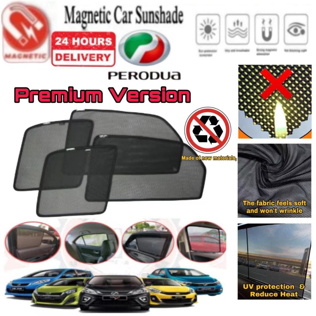 Perodua Magnetic Sunshade AXIA BEZZA ARUZ VIVA KANCIL KENARI KELISA ...