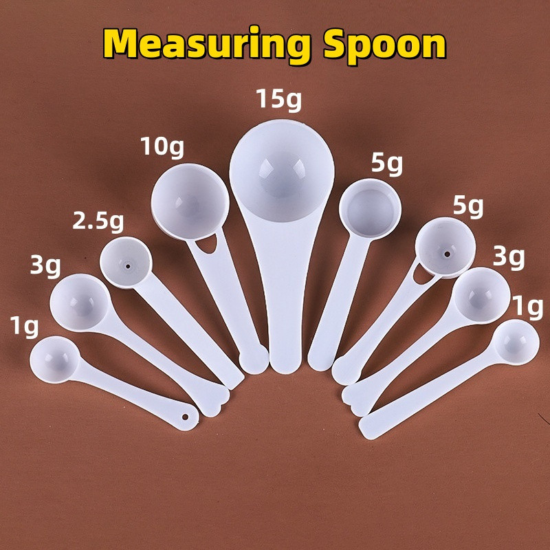 JOY Measuring Plastic Spoon 1/2/3/5/10/15g Milk Protein Powder Coffee ...