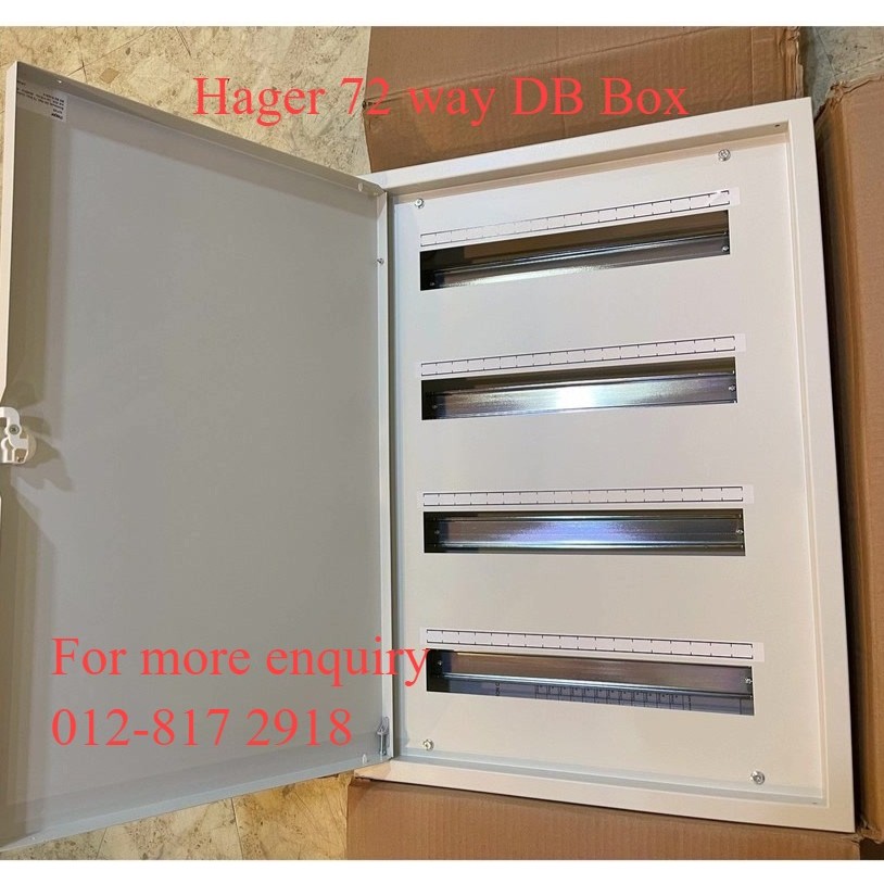 HAGER IU72S METAL ENCLOSURE (Hager 4 Rows 72 Ways Metal DB Box ...