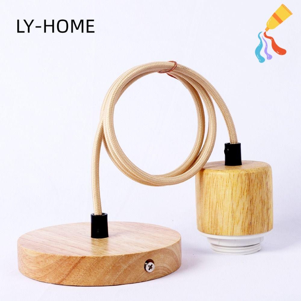LY-HOME Ceiling Lamp Base, Screw Socket Natural Color E27 Hanging Lamp ...