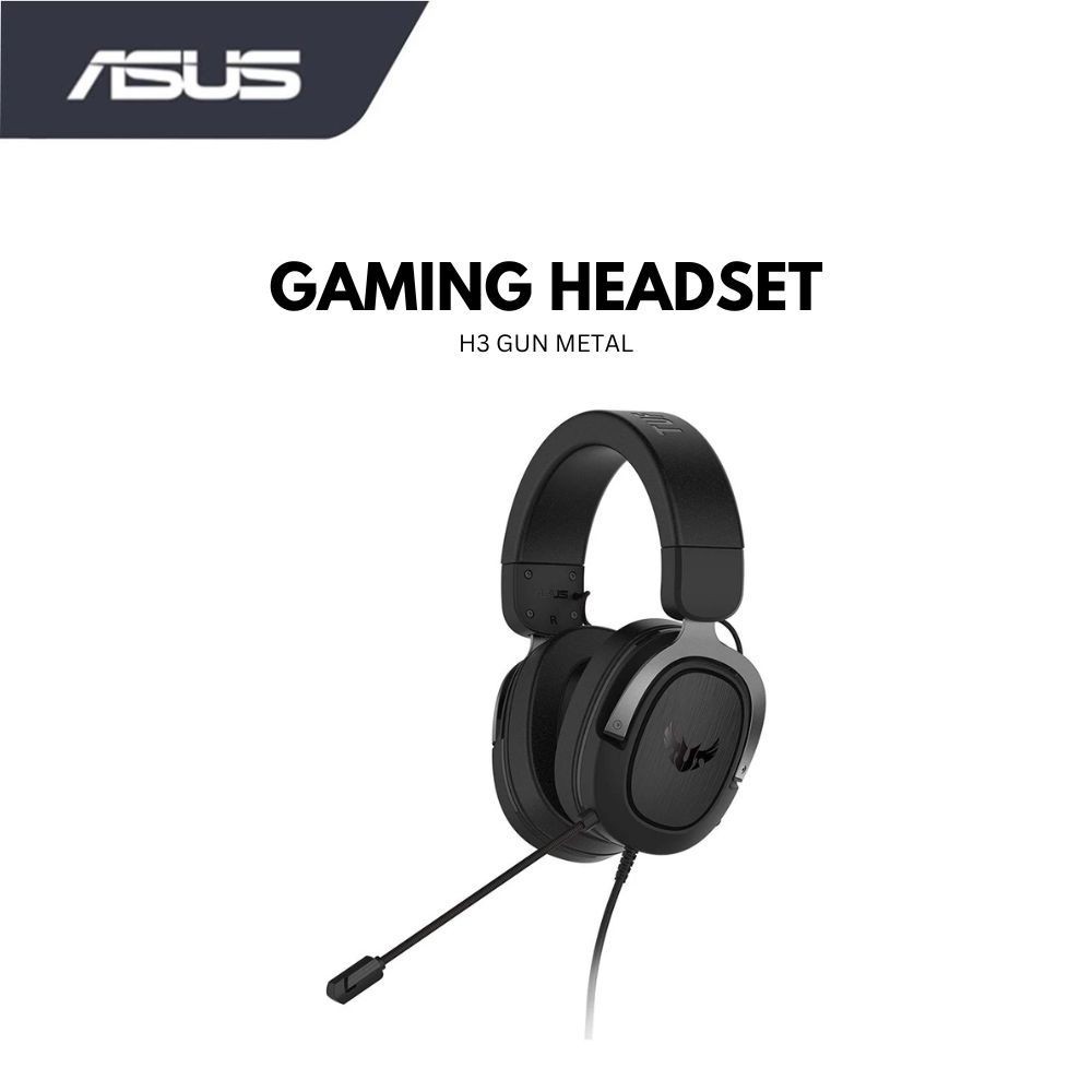 ASUS TUF GAMING HEADSET H3 GUN METAL (90YH028G-B1UA00) | Shopee Malaysia