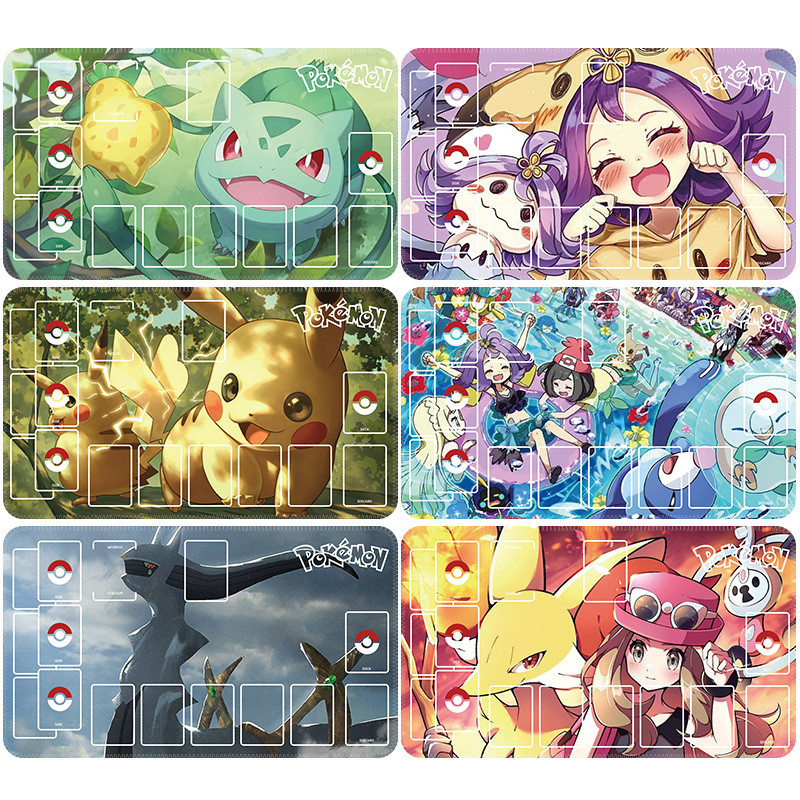 60x35x0.2cm PTCG Pokemon Dedicated GAME Card Mat Battle Acerola Marnie ...