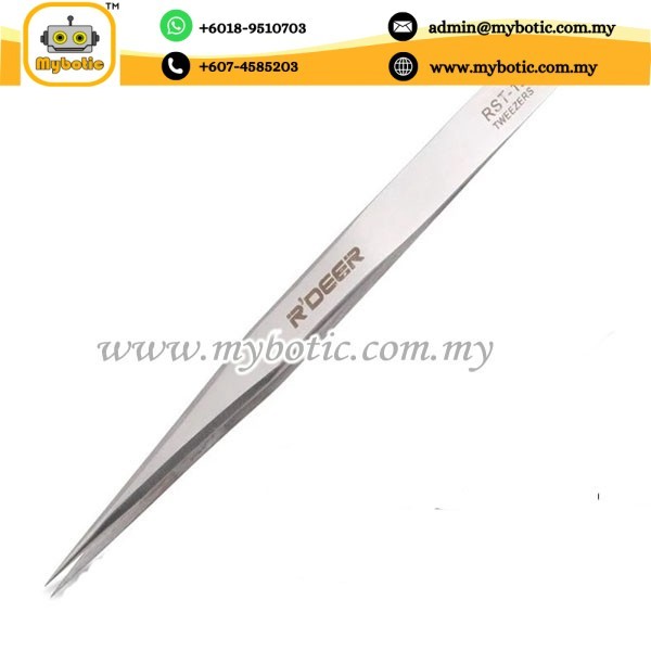 Stainless Steel Electronic Round Tip Tweezers (Rst-12) | Shopee Malaysia