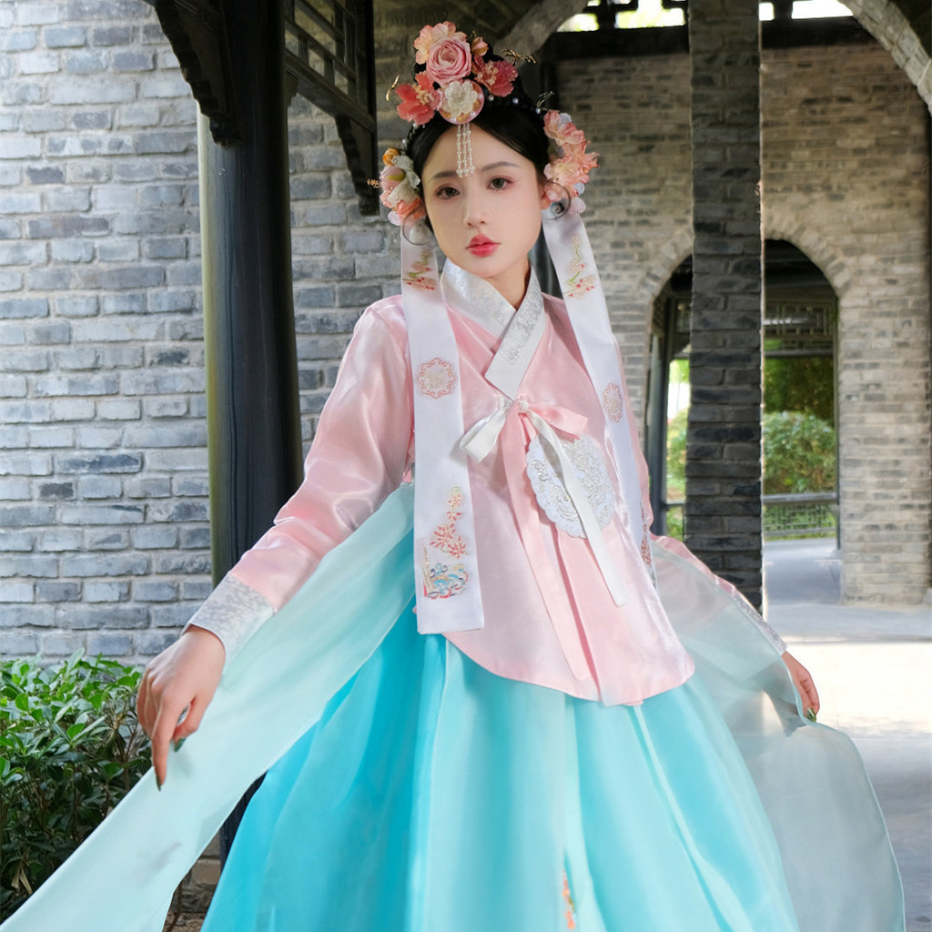 Hanbok New Style Costume Korean Traditional Court Dress Minority Ethnic ...