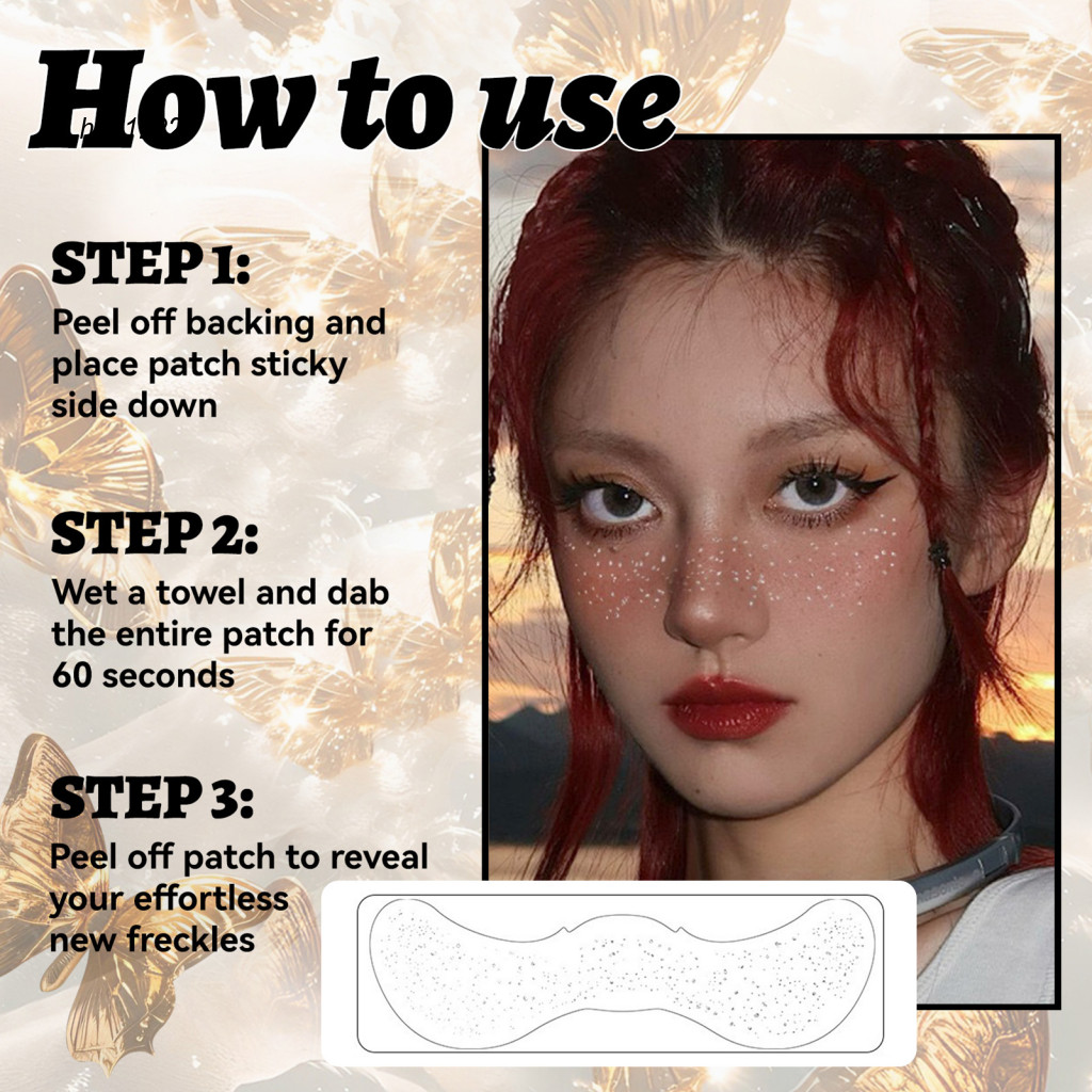 Glitter Freckle Stickers Glitter Freckles Face Tattoo 6pcs Gold ...