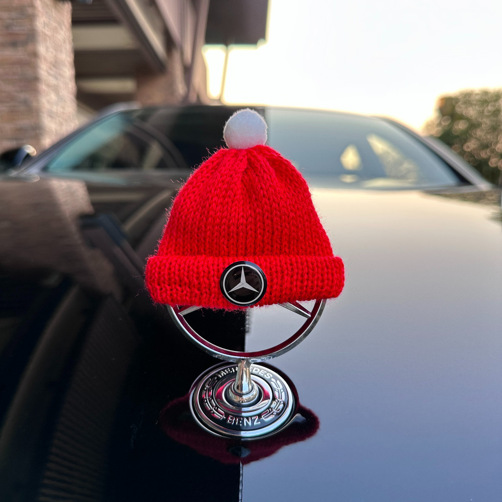 Mercedes-benz Standing Mark Christmas Hood Hand-woven Cute Little Red ...