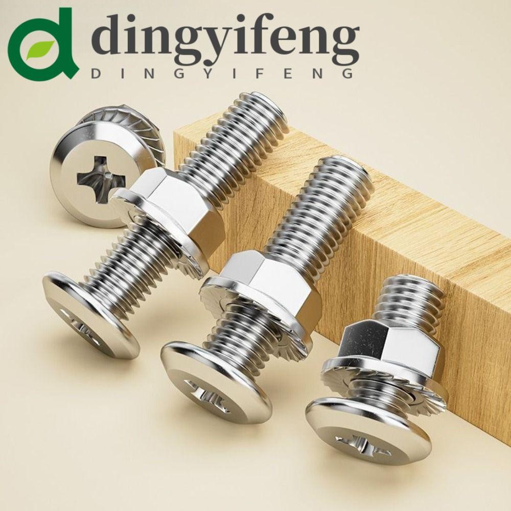 DINGYIFENG Hex Head Screws, M6 M8 Lock Washers 304 Stainless Steel ...