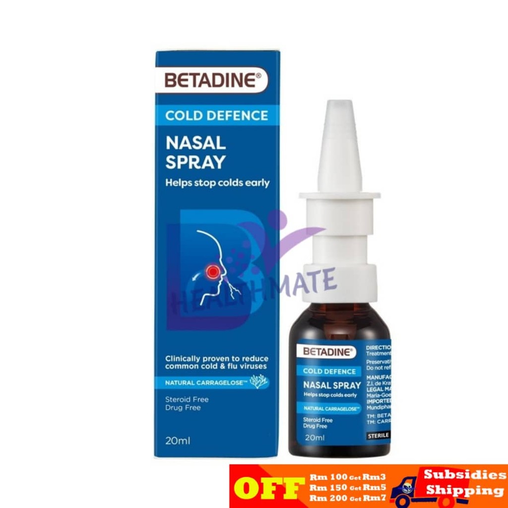 [NEW PACKING] BETADINE COLD NASAL SPRAY 20ML | Shopee Malaysia