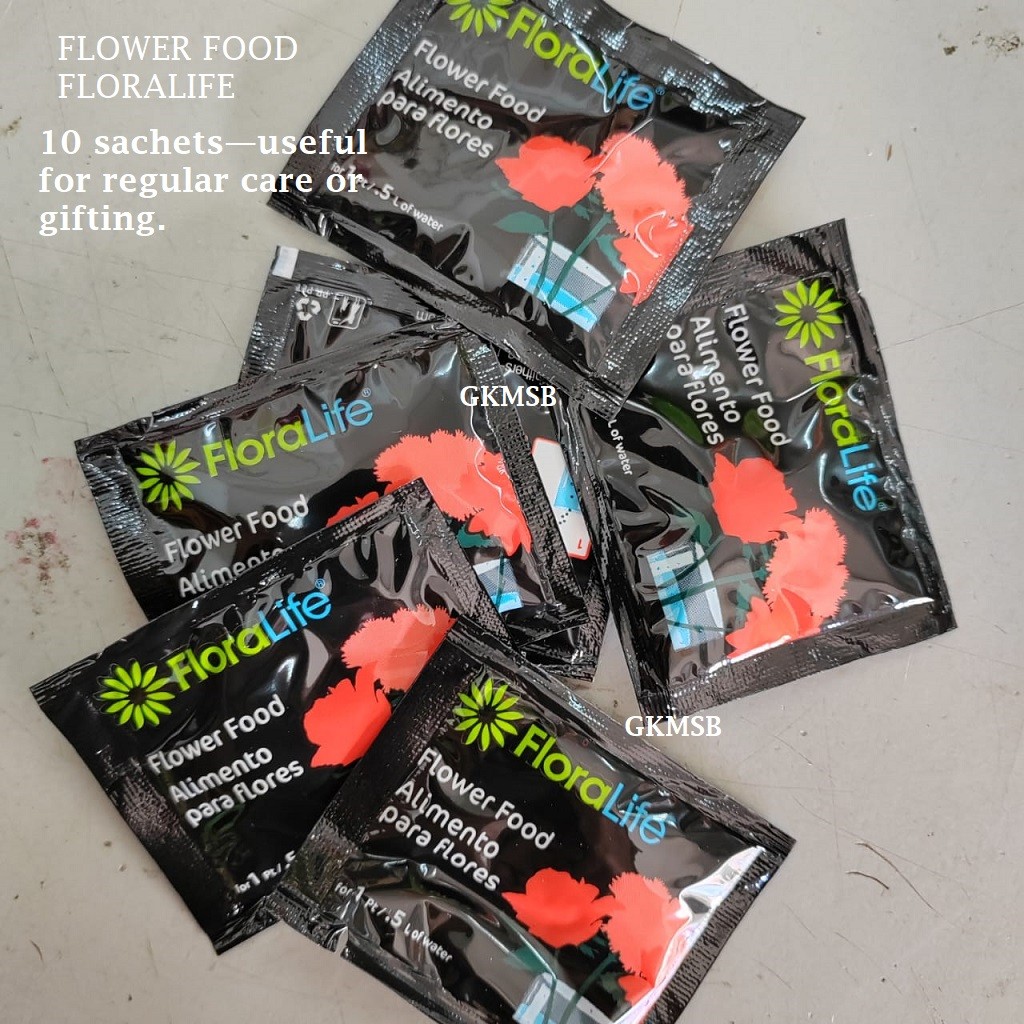 10 sachet Floralife Flower Food 300 ( 5g/sachet) | Baja Bunga Serbuk ...