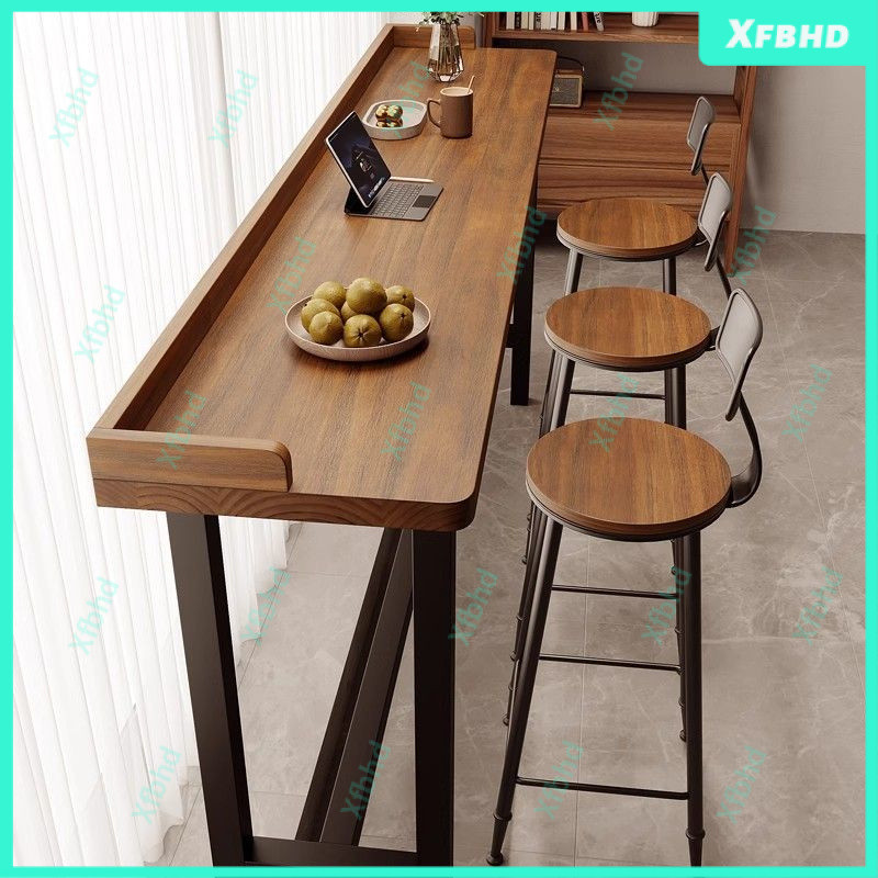 Balcony Bar Table Household Simple Solid Wood Long Strip Table Window ...