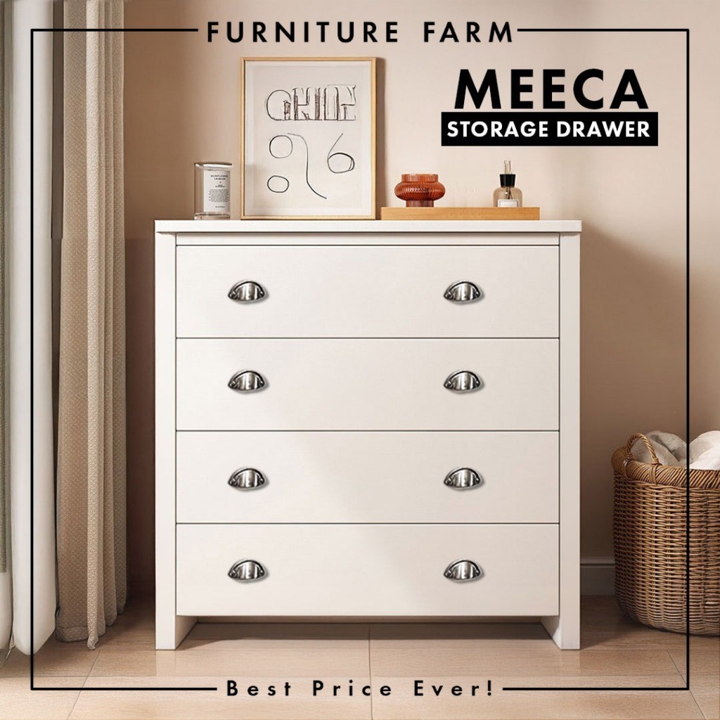 F&F: Meeca 4 Drawer Chest Drawer/ Drawer Cabinet /Almari Laci/Almari ...