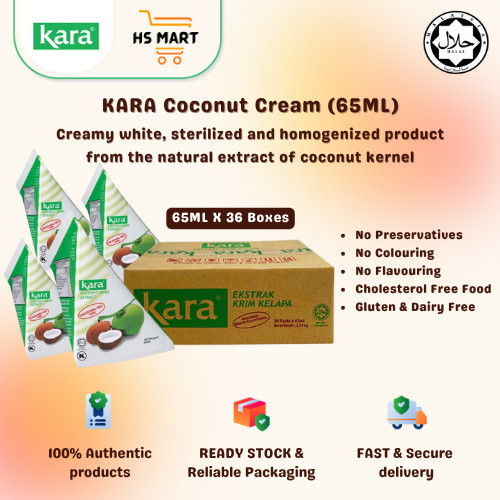 KARA Coconut Cream Santan (65ml X 36 boxes) | Shopee Malaysia