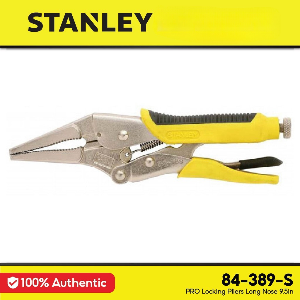 [ STANLEY ] (84-389-S) PRO Long Nose Locking Pliers 9.5in | High-Torque ...