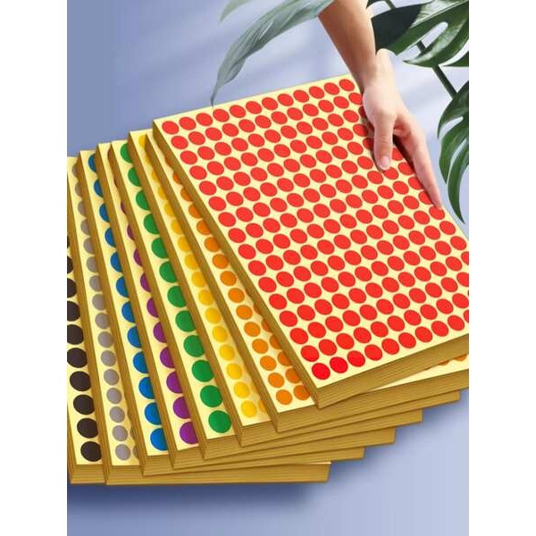 sticker nama touch n go charm Pelekat bulat titik merah kecil warna ...