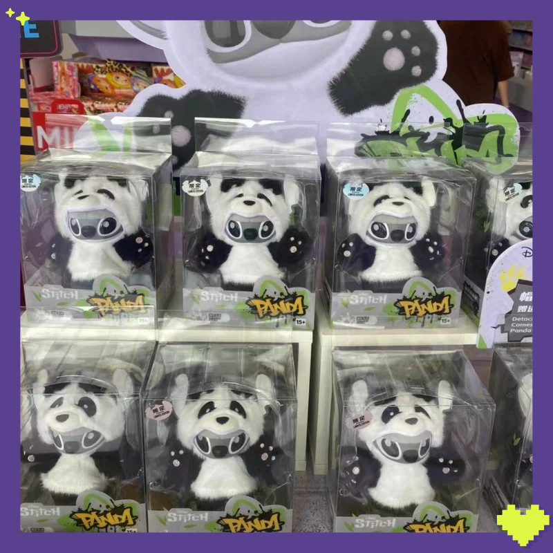 New Genuine Disney Stitch Panda Limited Edition Movable Figure Cute ...
