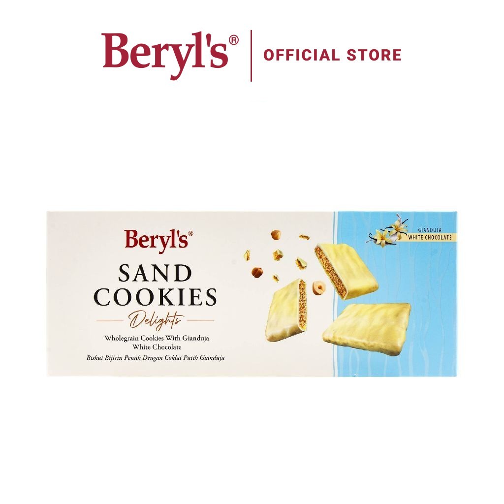 Beryl's Biskut Bijirin Coklat Putih Gianduja | Sand Cookies Wholegrain ...