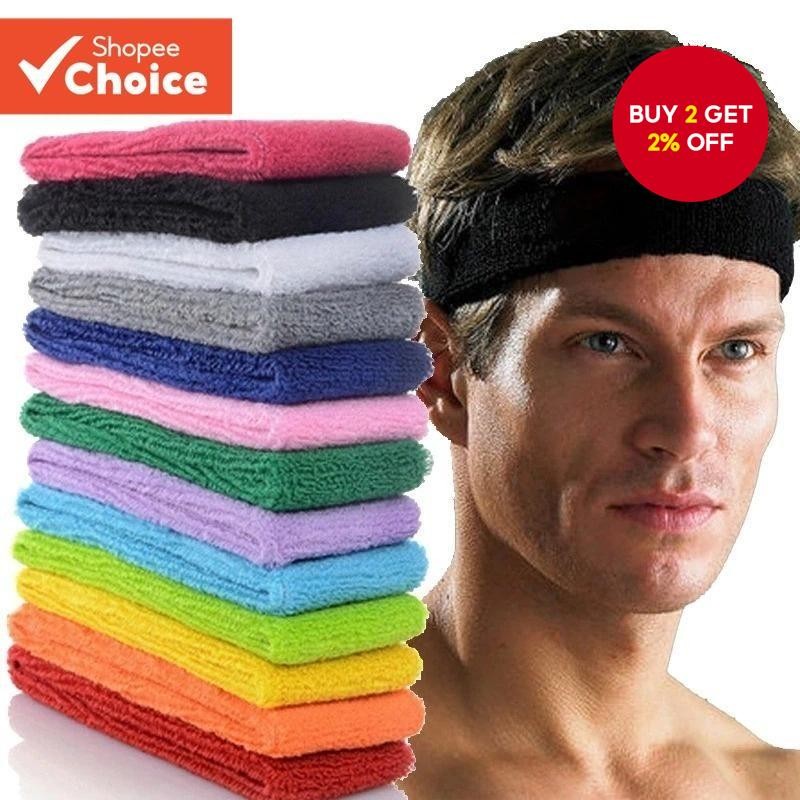Colorful Cotton Sweatband Sports Headband/ High Elastic Breathable ...